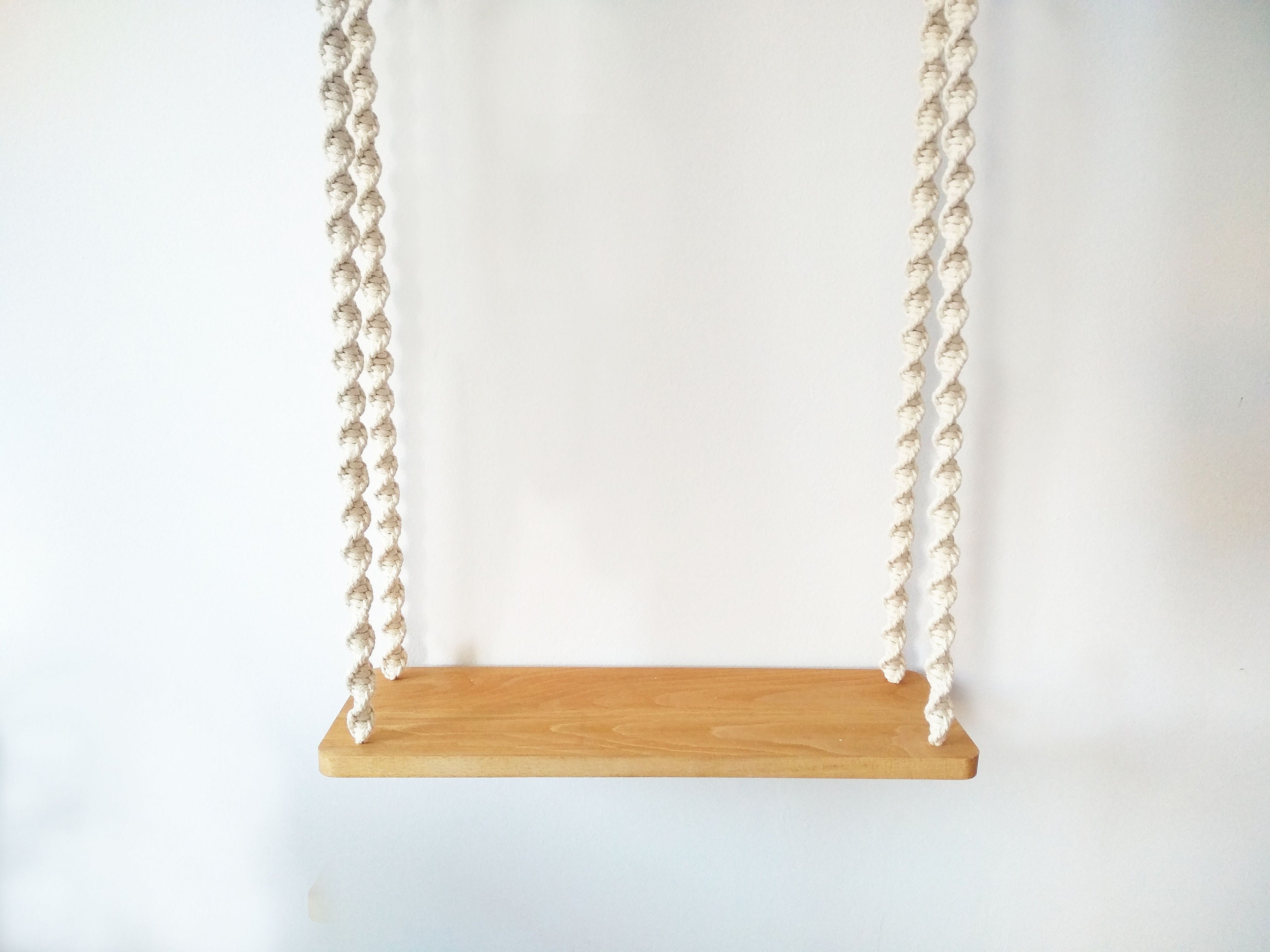 Macrame Swing Boho Outdoor Tree or Porch Swing Wooden Adult | Etsy