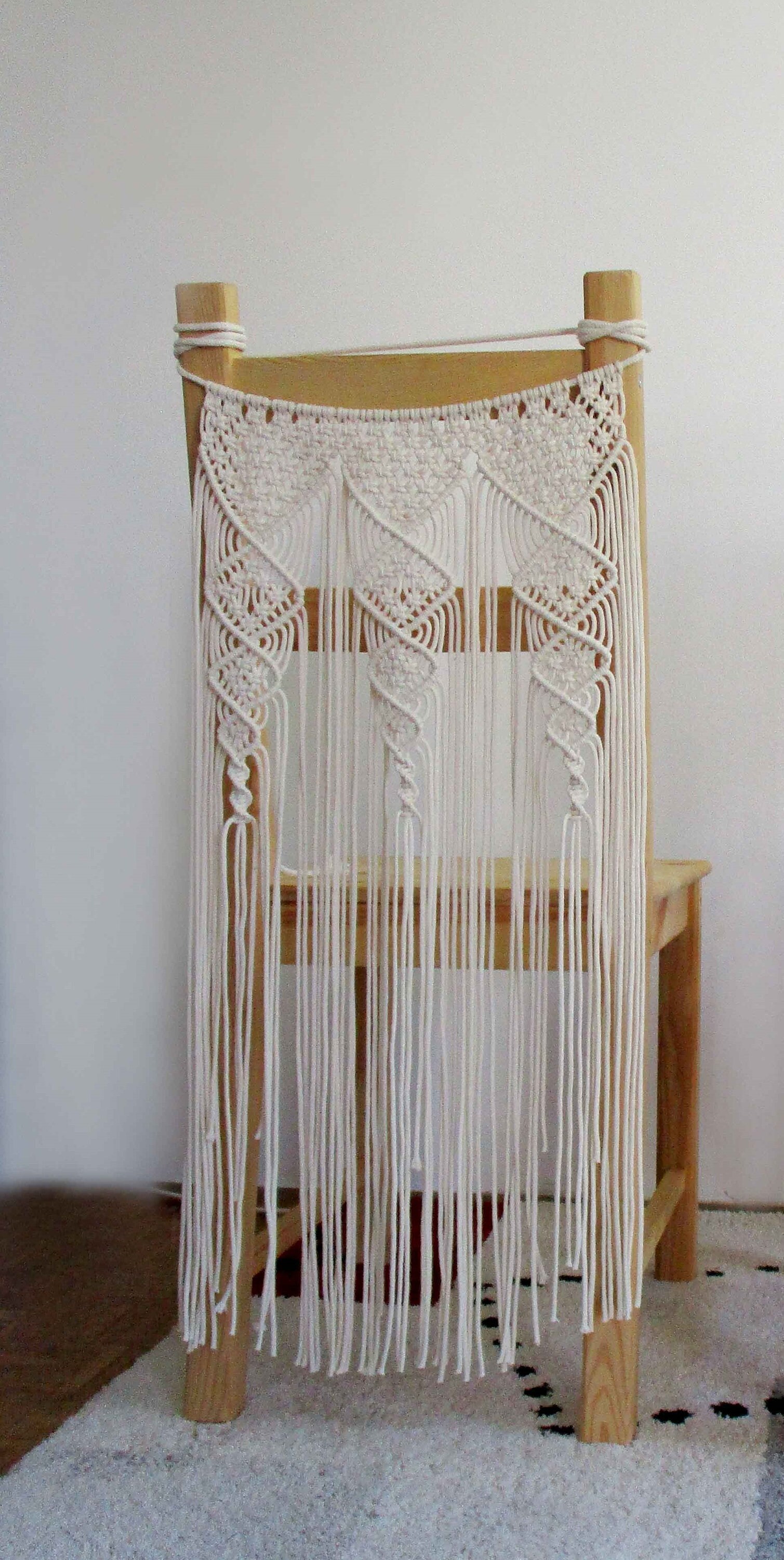 DIY Tutorial for Macrame Chair Backs Wedding Chair Cover - Etsy