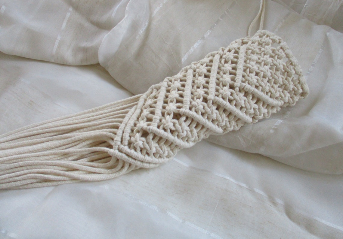 Bridal Macrame Bouquet Wrap or pot wrapBoho Bouquet Holder | Etsy