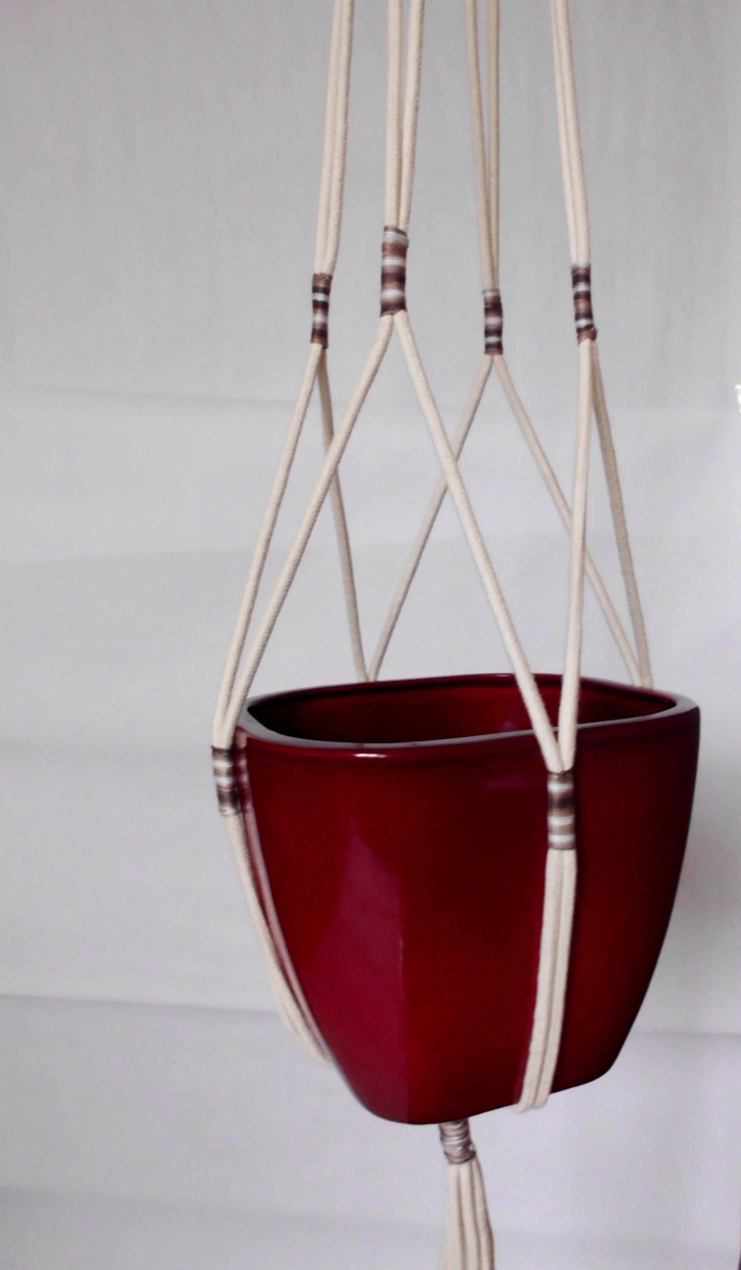 Macrame Plant Hanger-100% Cotton Rope 51'' 130 Cm | Etsy