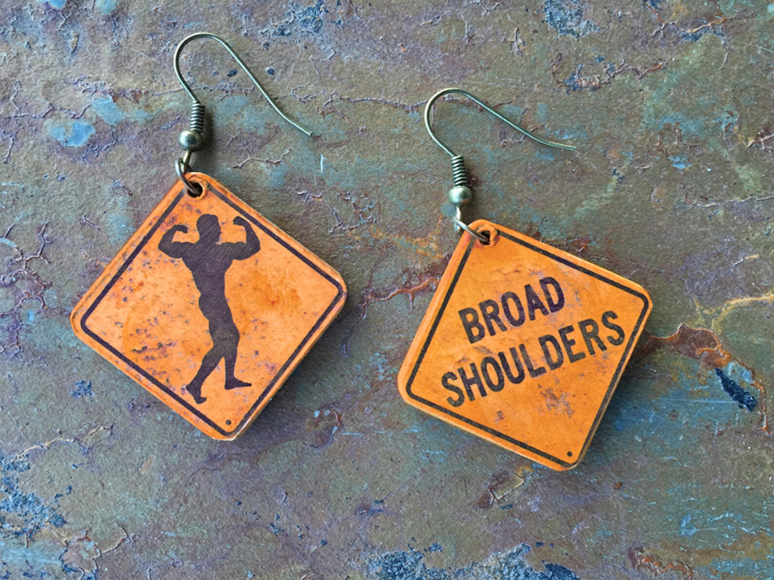 FUNNY TRAFFIC SIGNS Mismatched Earrings Designed & Hand-crafted by ...