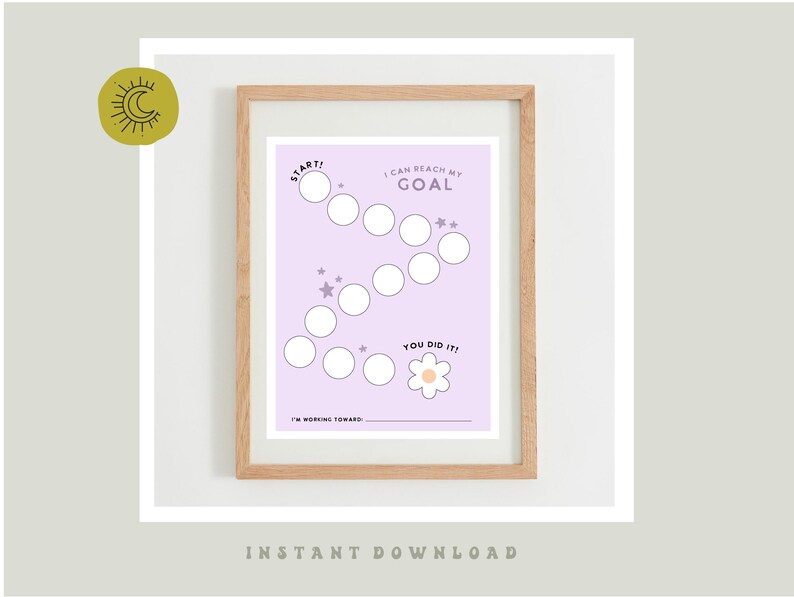 Goal Chart Kids Printable Rewards Chart Chore Tracker - Etsy Israel