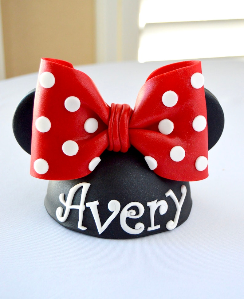 Mouse Hat Cake Topper, Minnie Hat, Minnie Mouse Ears Minnie Mouse Party ...