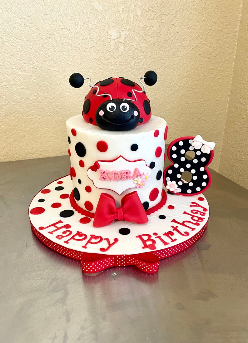 Lady Bug Cake Topper - Etsy