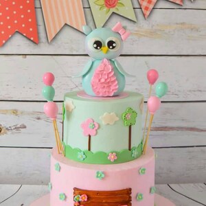Owl Cake Topper, Owl Theme Birthday, Baby Owl Cake Topper, Owl Theme ...