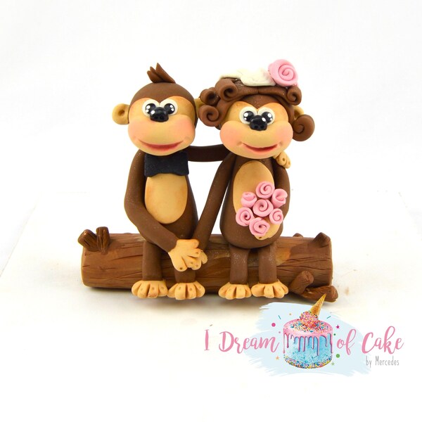 Monkey Cake Topper - Etsy