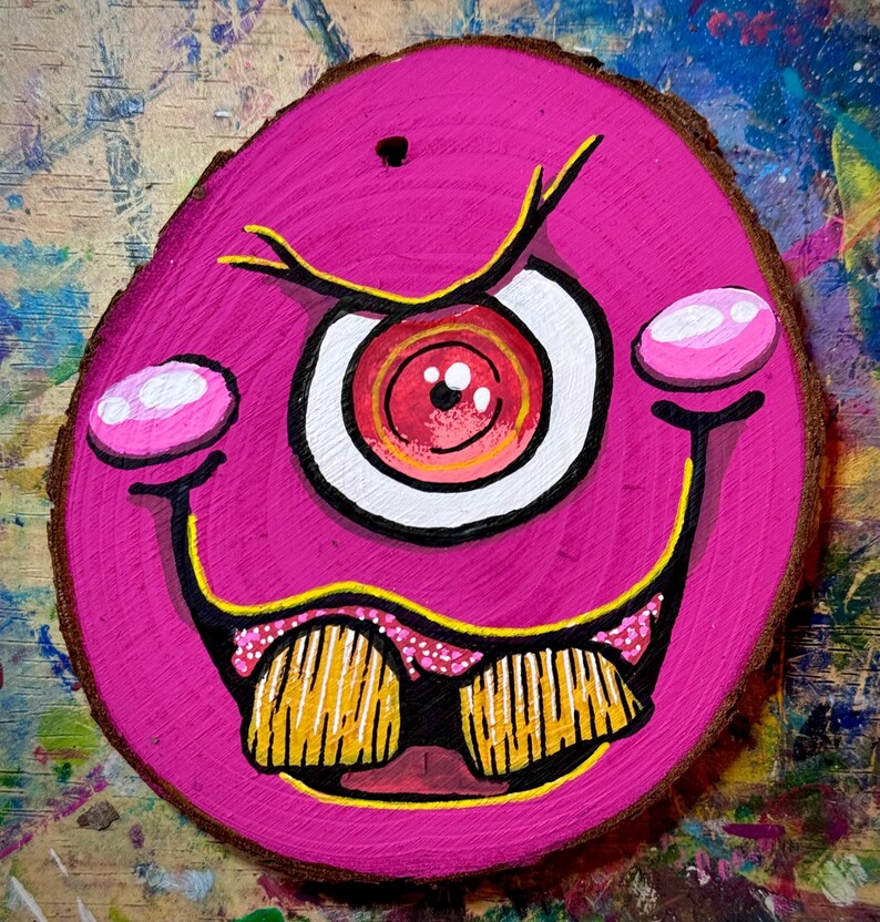 Ankor Wate, Merry Monsters: One-of-a-kind, Hand-painted Purple Wood ...