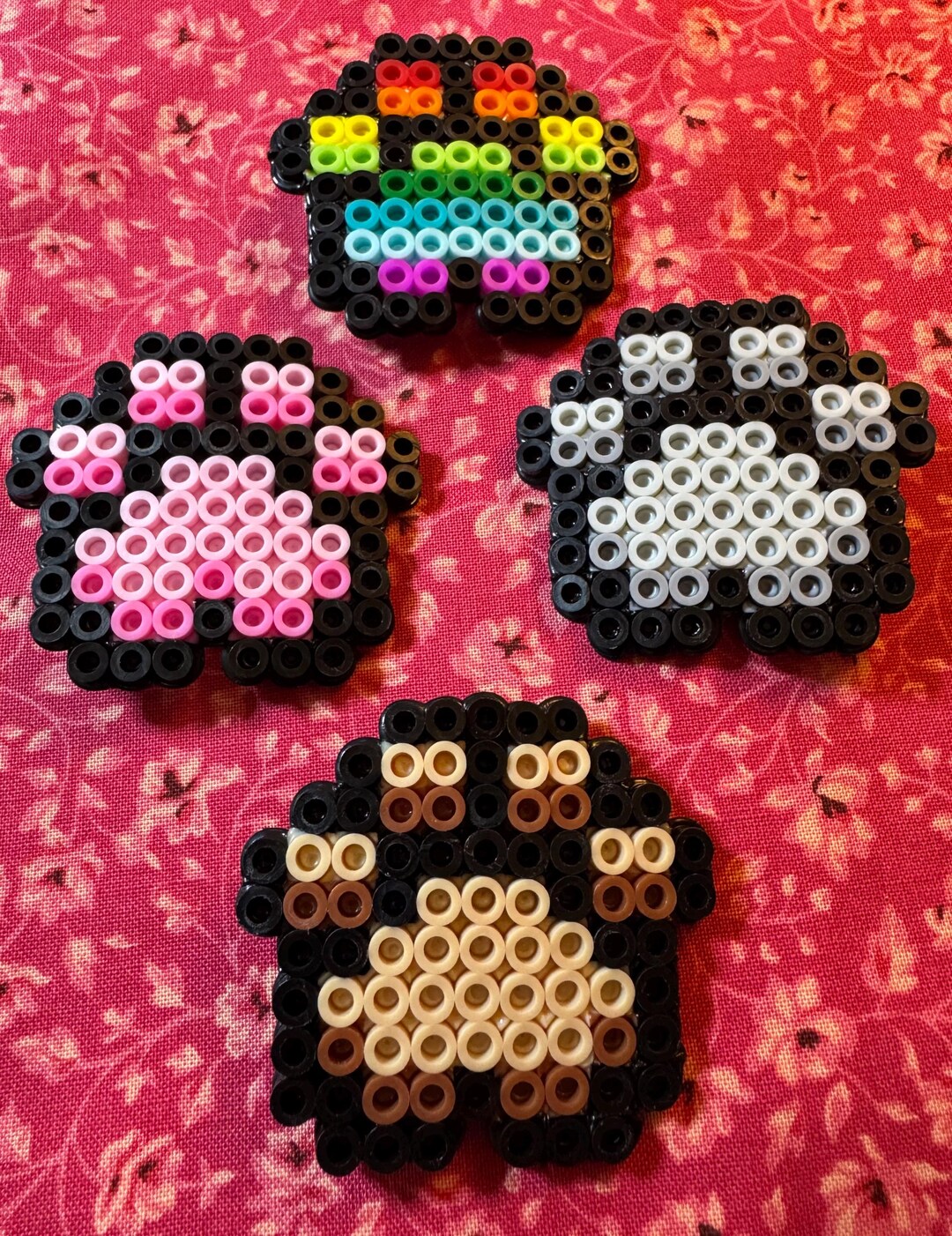 Retro 8-bit Paw Print Hair Clip Pink, Gray, Brown, or Rainbow Sold ...