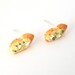 Miniature Food Jewelry, Garlic Bread Toast Earrings - Etsy