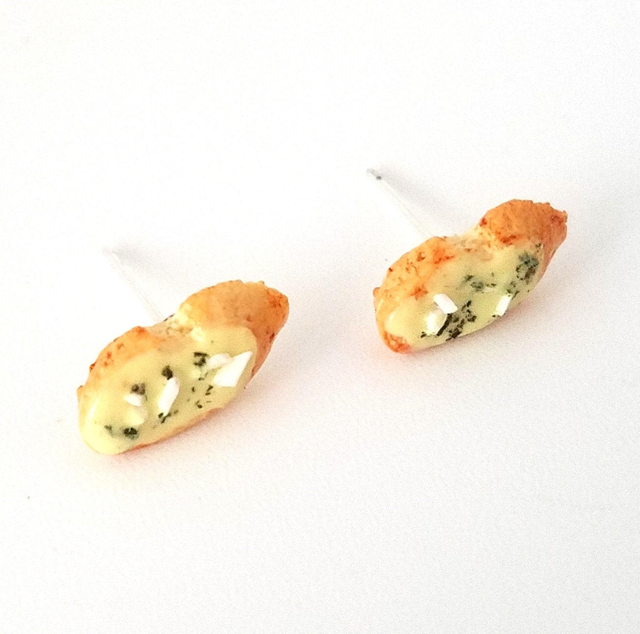 Miniature Food Jewelry, Garlic Bread Toast Earrings - Etsy