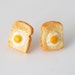 Miniature Food Earrings- Eggs on Toast - Food Earrings, Studd Earrings ...