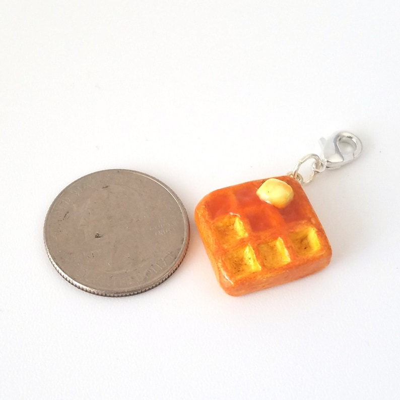 Miniature Waffle With Butter Syrup Charm- Miniature Food Jewelry ...