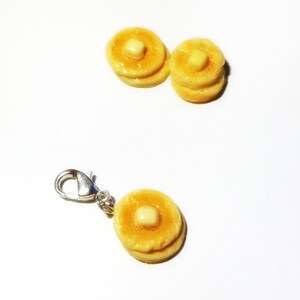 Miniature Double Stack Butter Pancake Charm or Necklace, Miniature Food ...