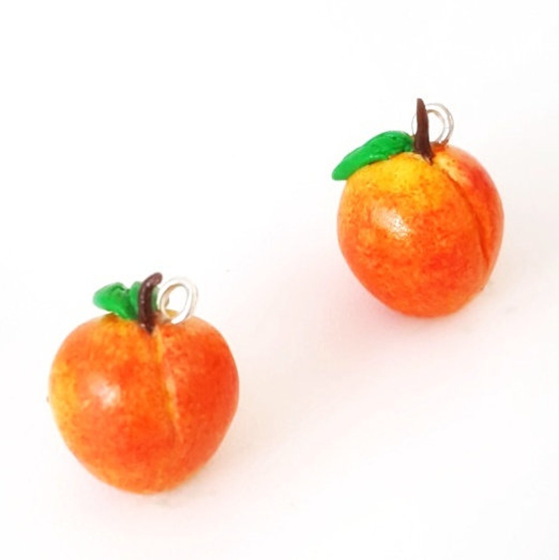 Miniature Food Peach Charm- Miniature Food Jewelry - Kawaii Cute Food ...