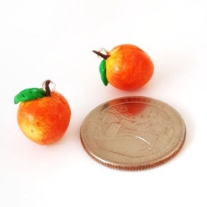 Miniature Food Peach Charm- Miniature Food Jewelry - Kawaii Cute Food ...