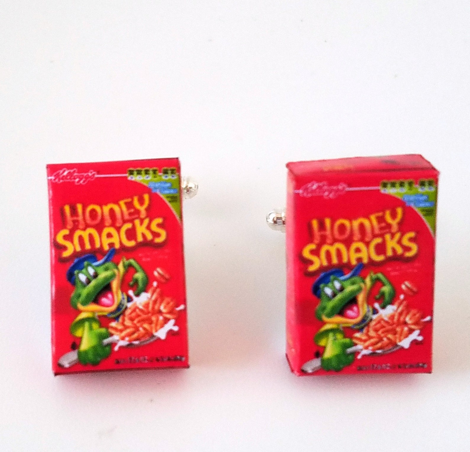 Miniature Honey Smacks Frog Cereals Cufflinks, Food Jewelry Accessories ...