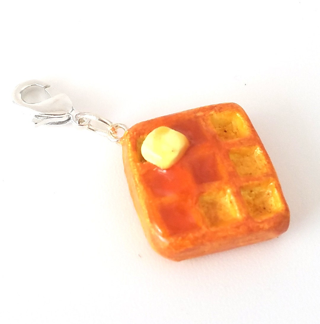 Miniature Waffle With Butter Syrup Charm- Miniature Food Jewelry ...