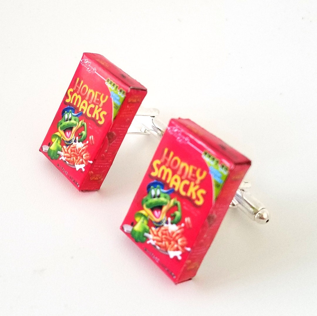 Miniature Honey Smacks Frog Cereals Cufflinks, Food Jewelry Accessories ...