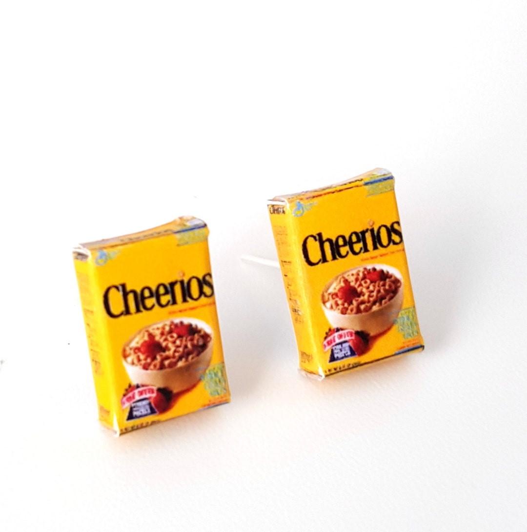 Miniature Cheerios Cereals Earrings, Miniature Food Jewelry, Cereal ...