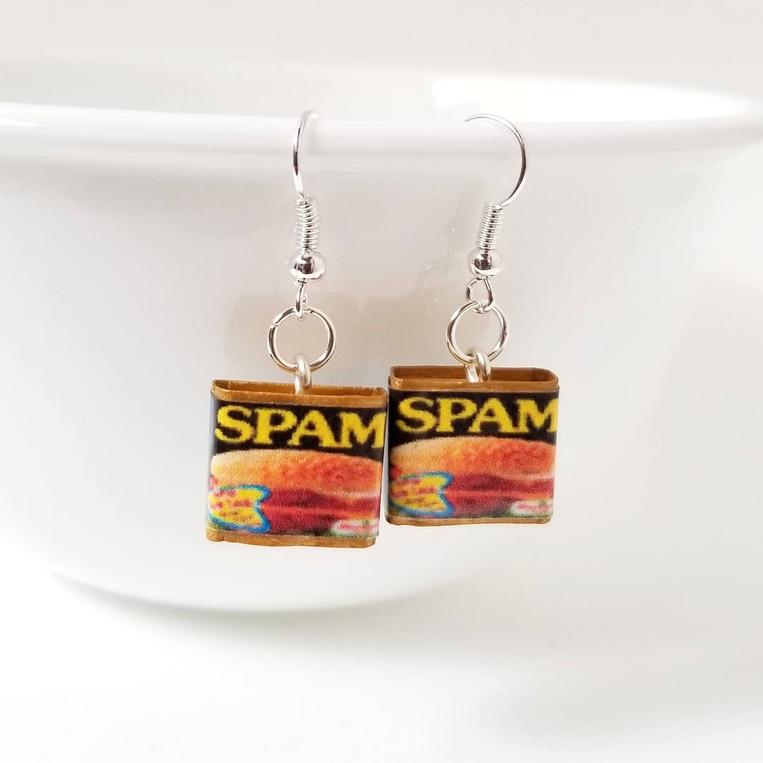 Miniature Can of Spam Earrings With Silver Plated or Sterling Silver ...