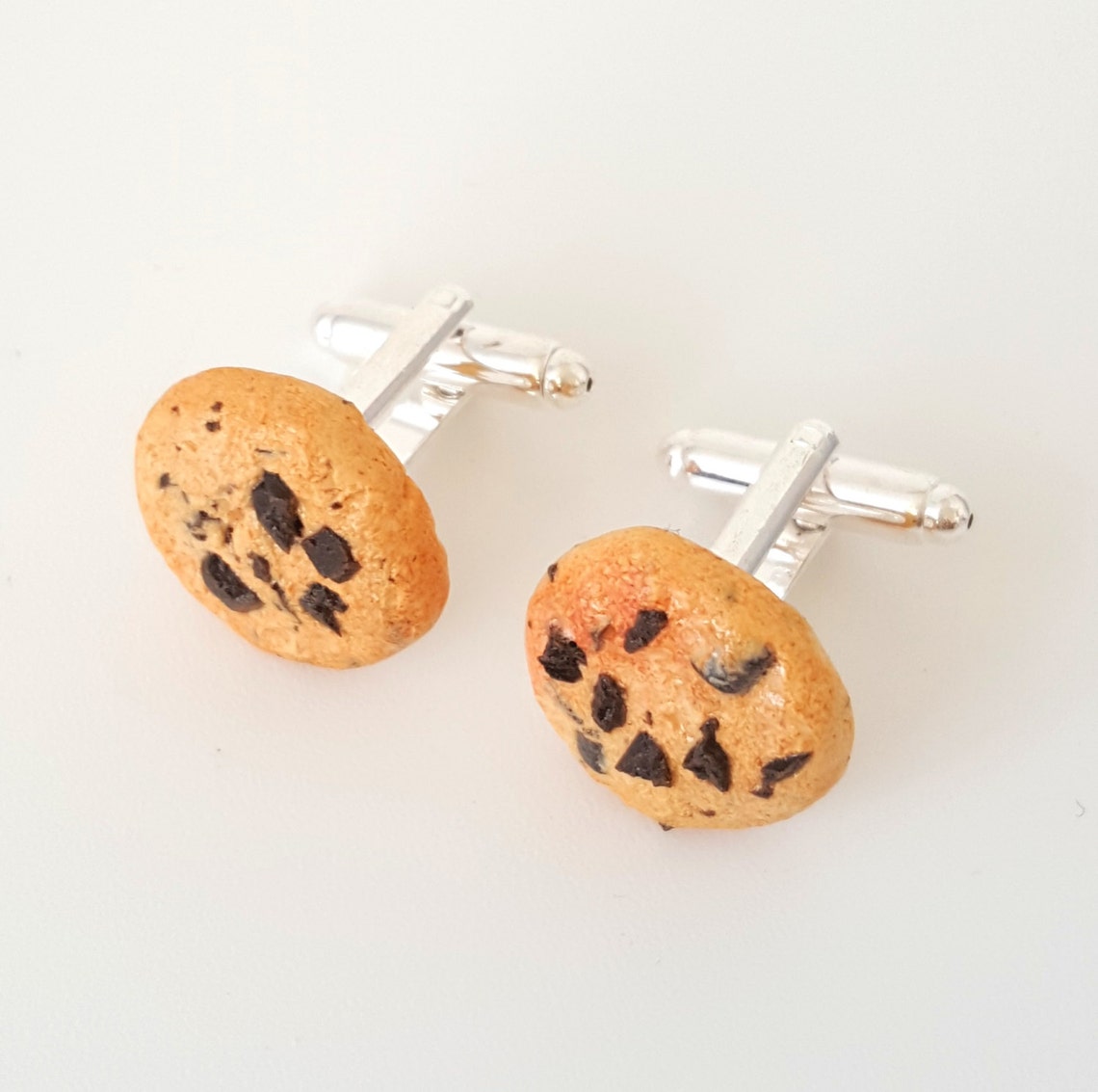 Miniature Food Chocolate Chips Cookies Cufflinks | Etsy