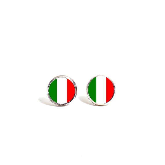 Italy Flag Earrings Surgical Stainless Steel Earringsstud - Etsy