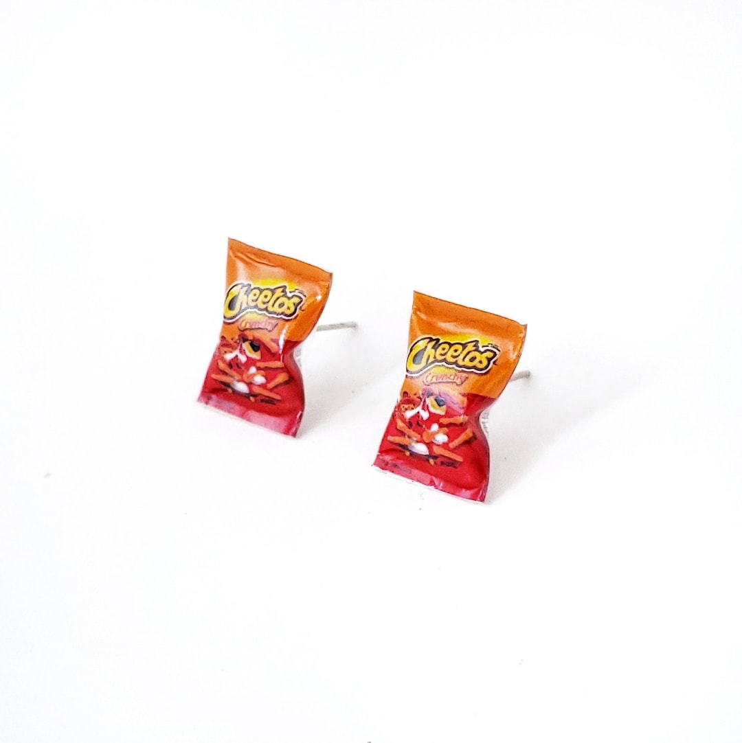 Miniature Cheetos Crunchy Earrings, Miniature Food Jewelry, Junk Food ...