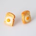 Miniature Food Earrings- Eggs on Toast - Food Earrings, Studd Earrings ...