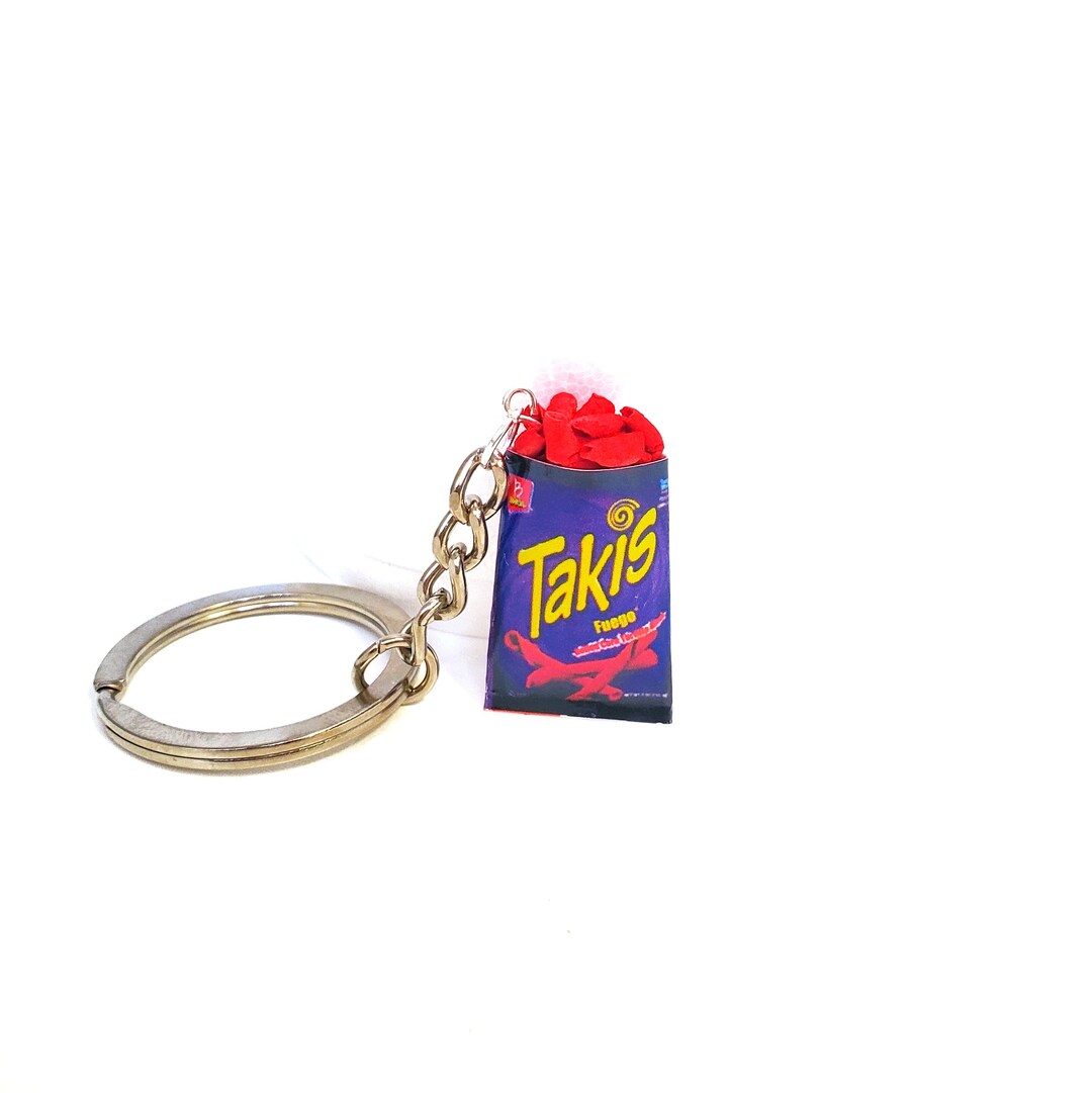 Miniature Takis Chips Open Bag Keychain, Miniature Food Jewelry, Charms ...