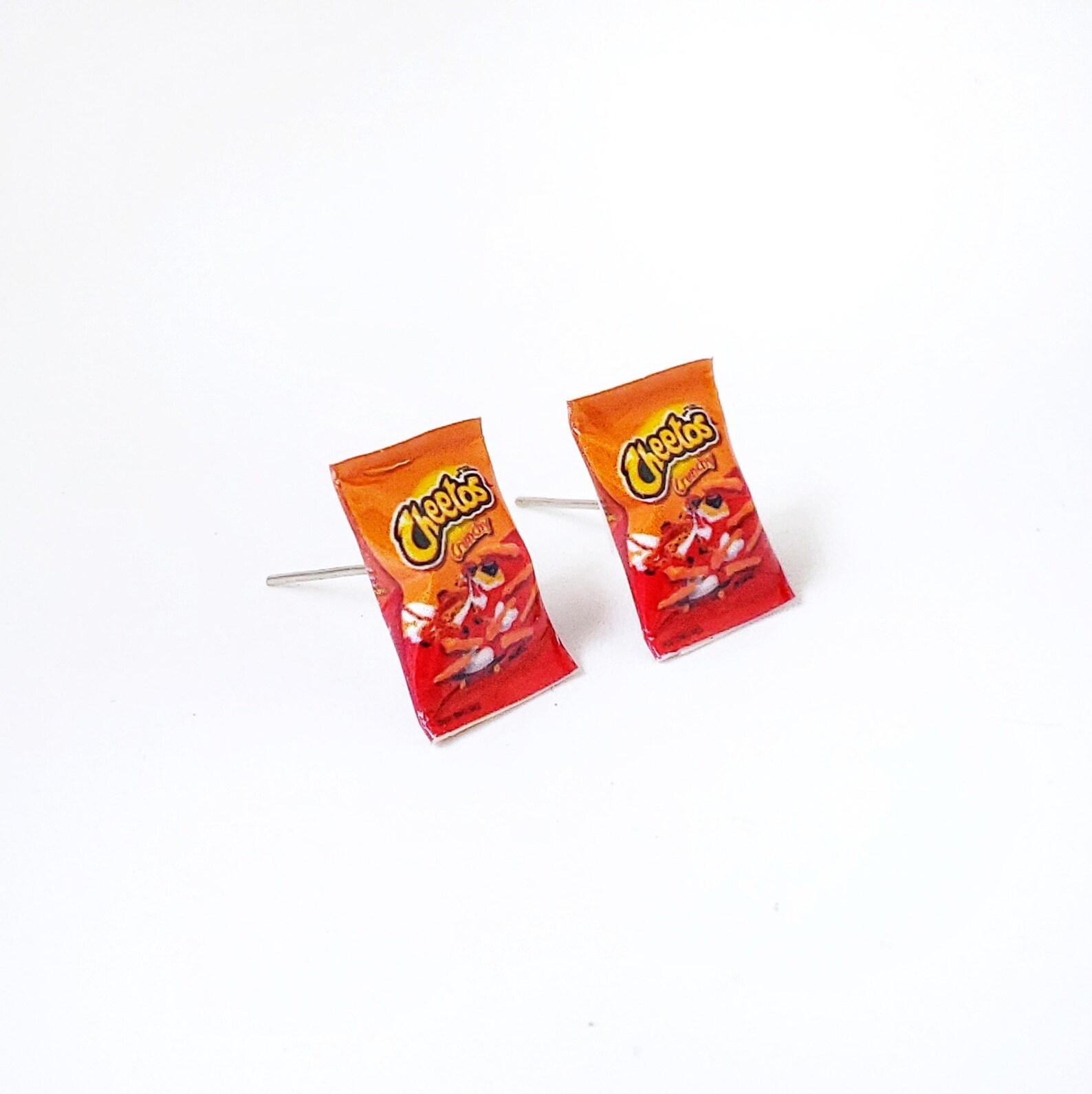 Miniature Cheetos Crunchy Earrings Miniature Food Jewelry - Etsy
