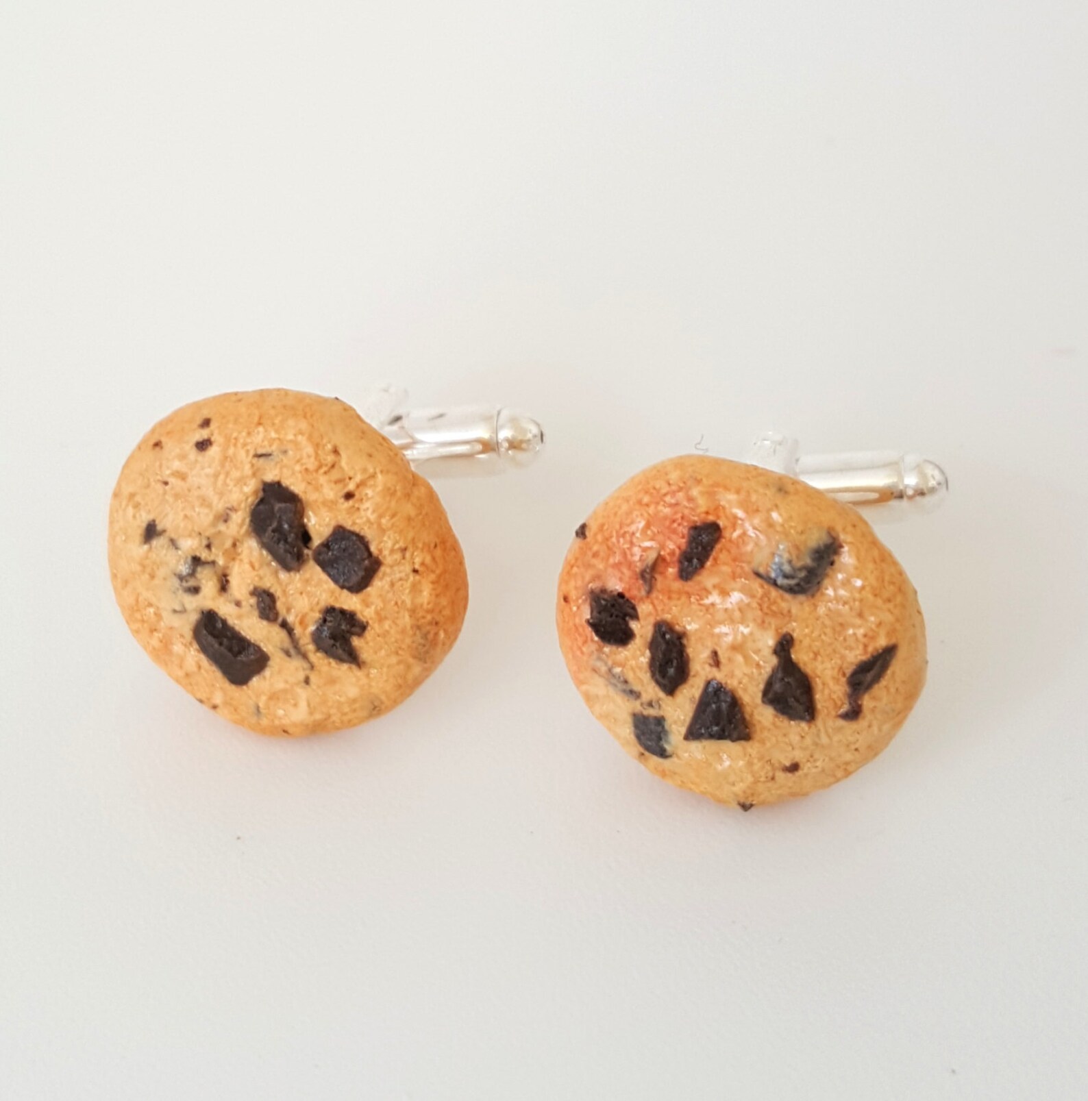 Miniature Food Chocolate Chips Cookies Cufflinks - Etsy