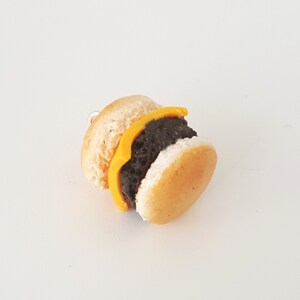 Miniature Cheese Burger Charm- Hamburger- Miniature Food Jewelry ...