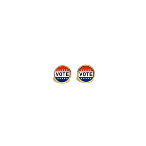 VOTE Button Pin Earrings, Surgical Stainless Steel Earrings,cute ...