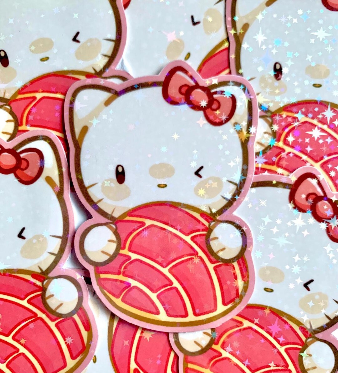 Hello Kitty Concha Holographic Sticker - Etsy