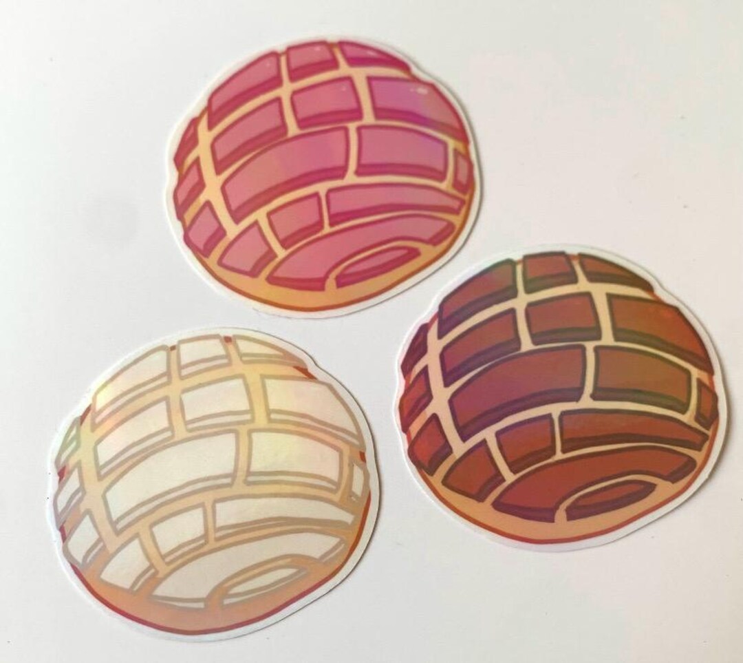 Concha Pan Dulce Holographic Water-resistant Sticker - Etsy