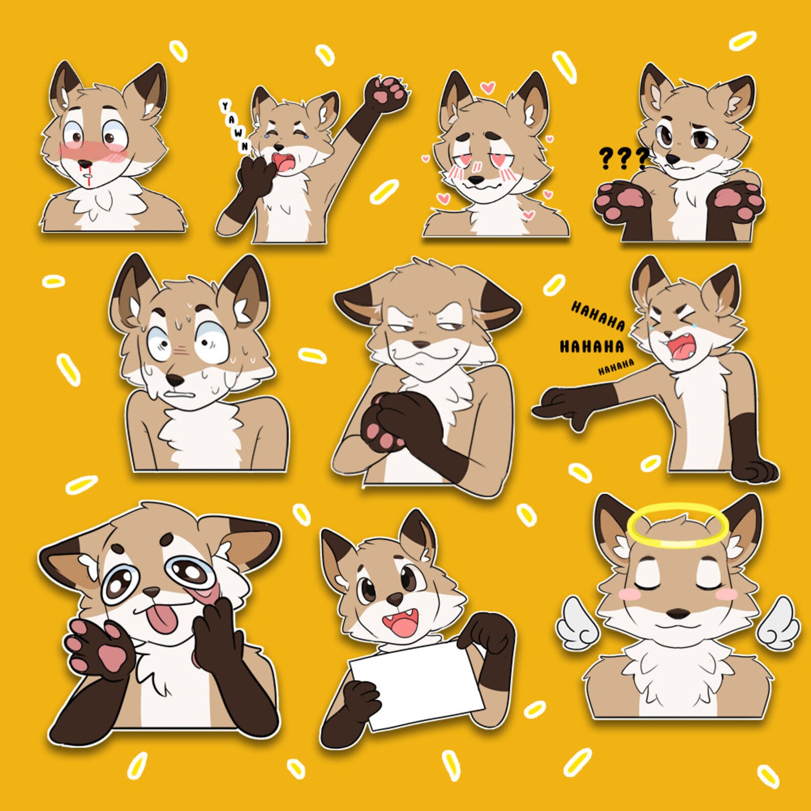 10x Telegram Furry EmoticonBust Stickers - Etsy.de