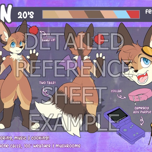 Goat Boy Base Reference Sheet Anthro Furry Art / Instant - Etsy