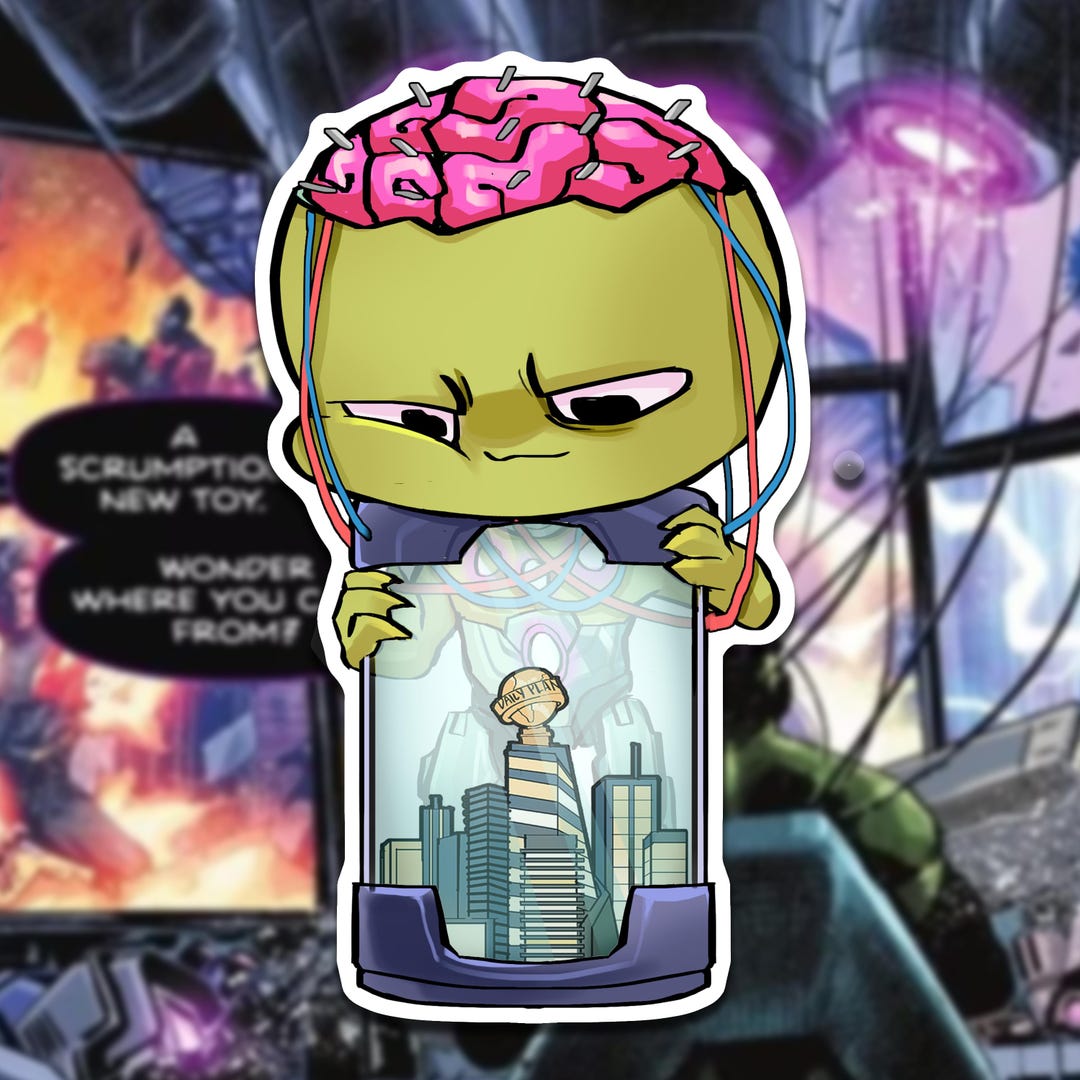 Absolute Brain Superhero Chibi Holographic Water Resistent Vinyl ...