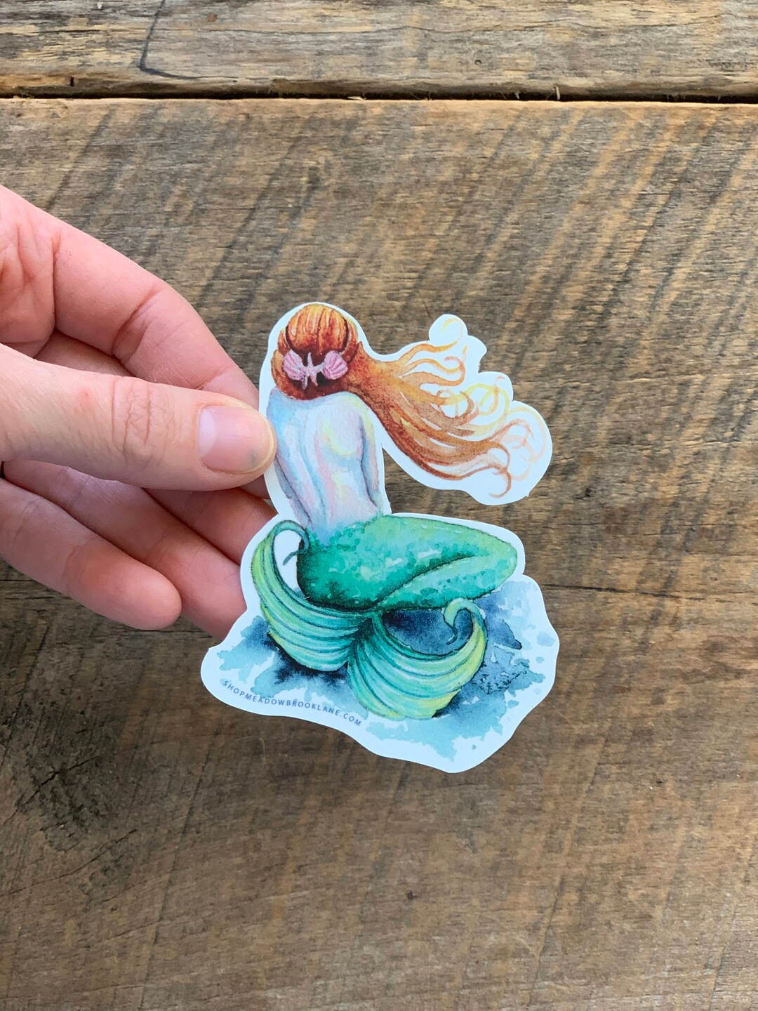 Mermaid Vinyl Sticker / Beach Sticker / Watercolor Mermaid - Etsy