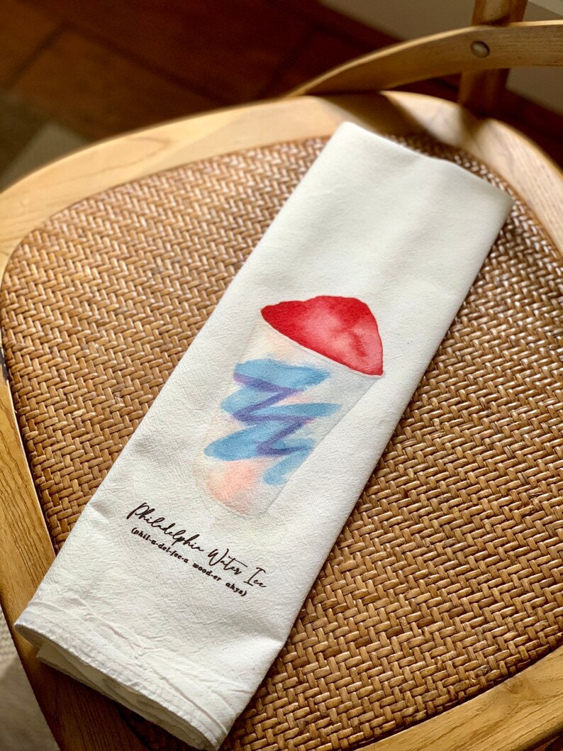 Philadelphia Water Ice Flour Sack Tea Towel / Tea Towel / Cotton Towel ...