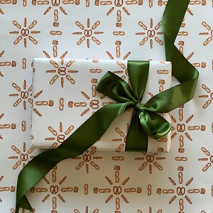 Pretzel Snowflake Wrapping Paper / Philadelphia Wrapping Paper / Food ...