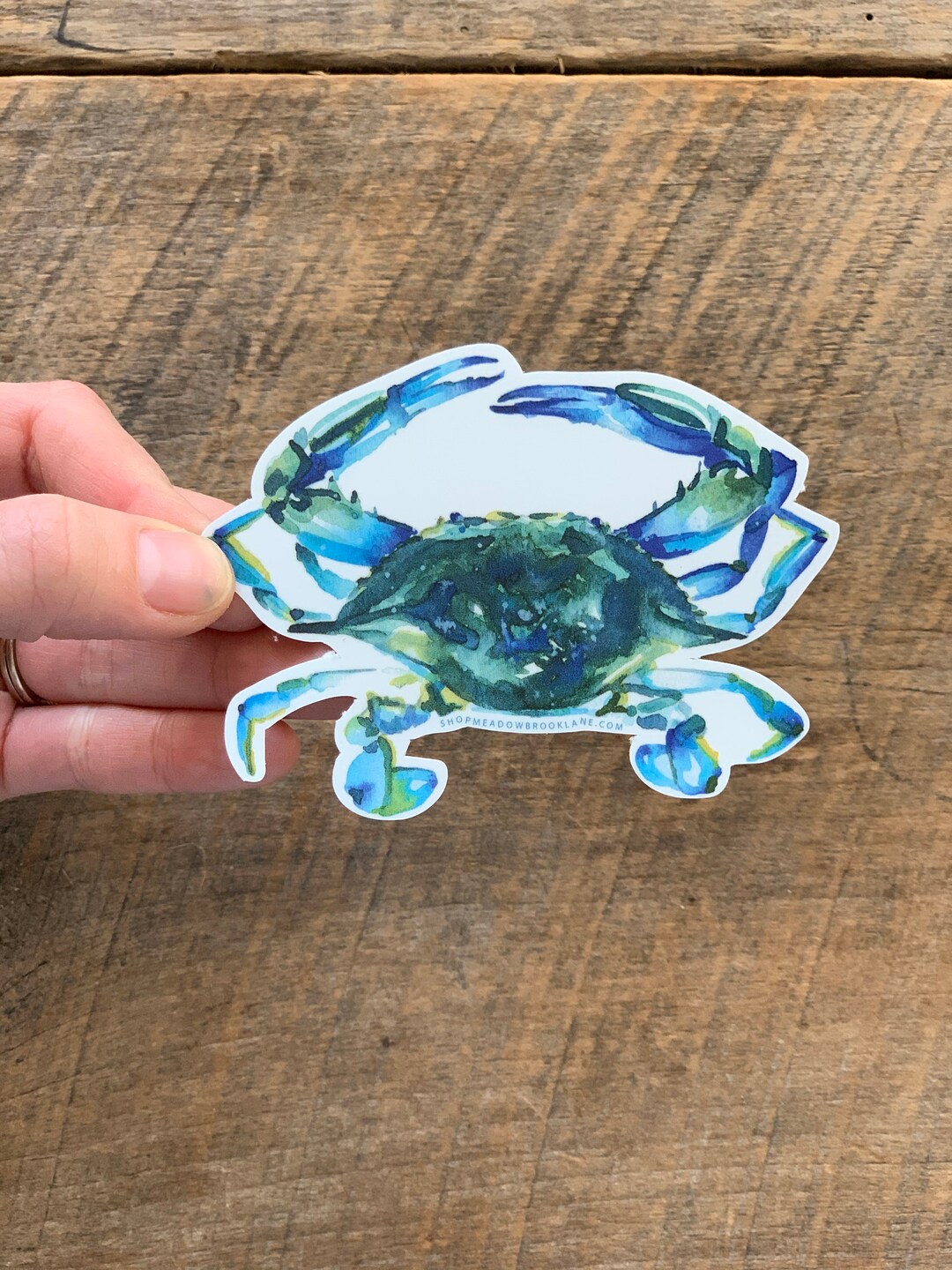 Blue Crab Vinyl Sticker / Beach Sticker / Crab Sticker - Etsy