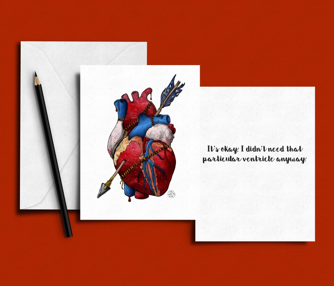 Heart Attack Valentine's Day / Love Card - Etsy