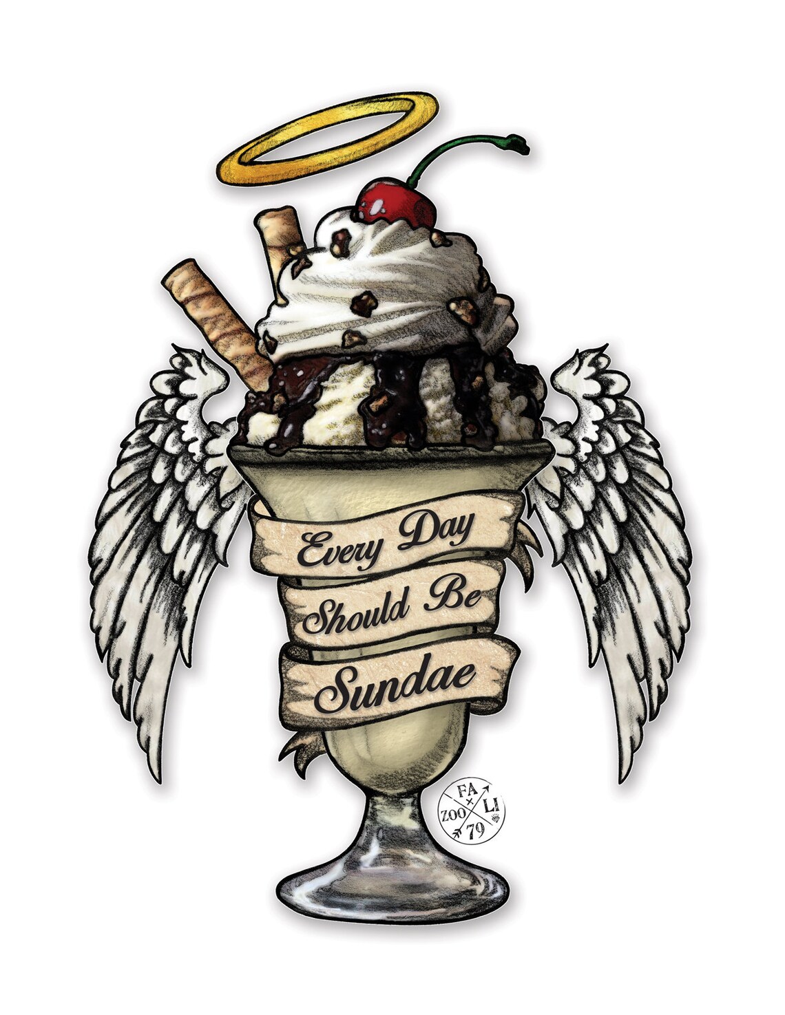 Sundae Fundae Ice Cream Sundae Food Tattoo Flash Series 3 Just Desserts ...