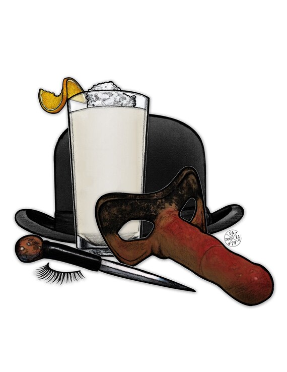 The Clockwork Moloko Plus The Movie Cocktails Series Art | Etsy