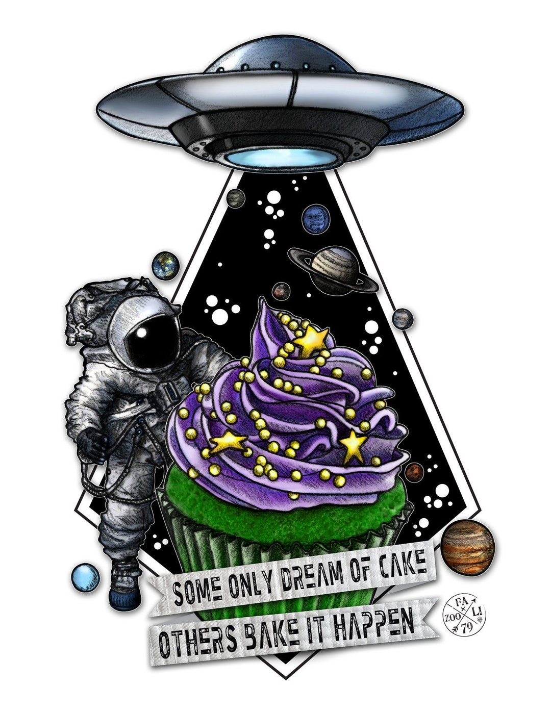 Good For Muffin Space Cake -- Cupcake -- Food Tattoo Flash -- Serie 3 ...