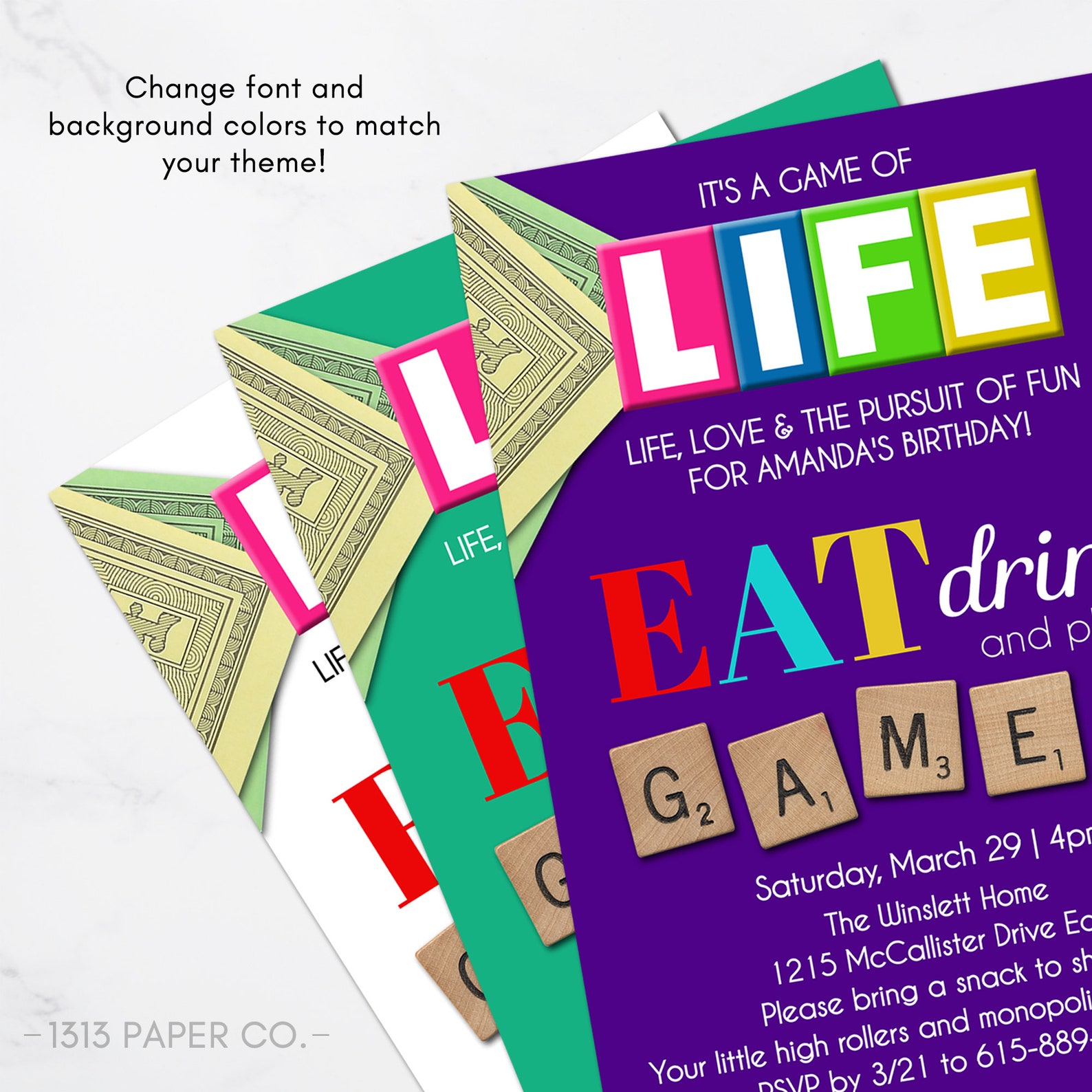 Editable Game Night Invitation, Game Night, Family Game Night, Couples ...