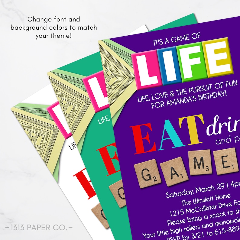 Editable Game Night Invitation, Game Night, Family Game Night, Couples ...