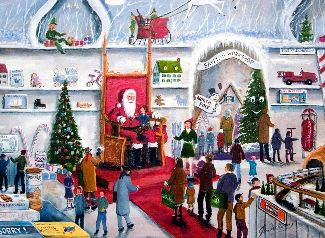 Santa and the 12th Floor, Department Store Santa - Etsy