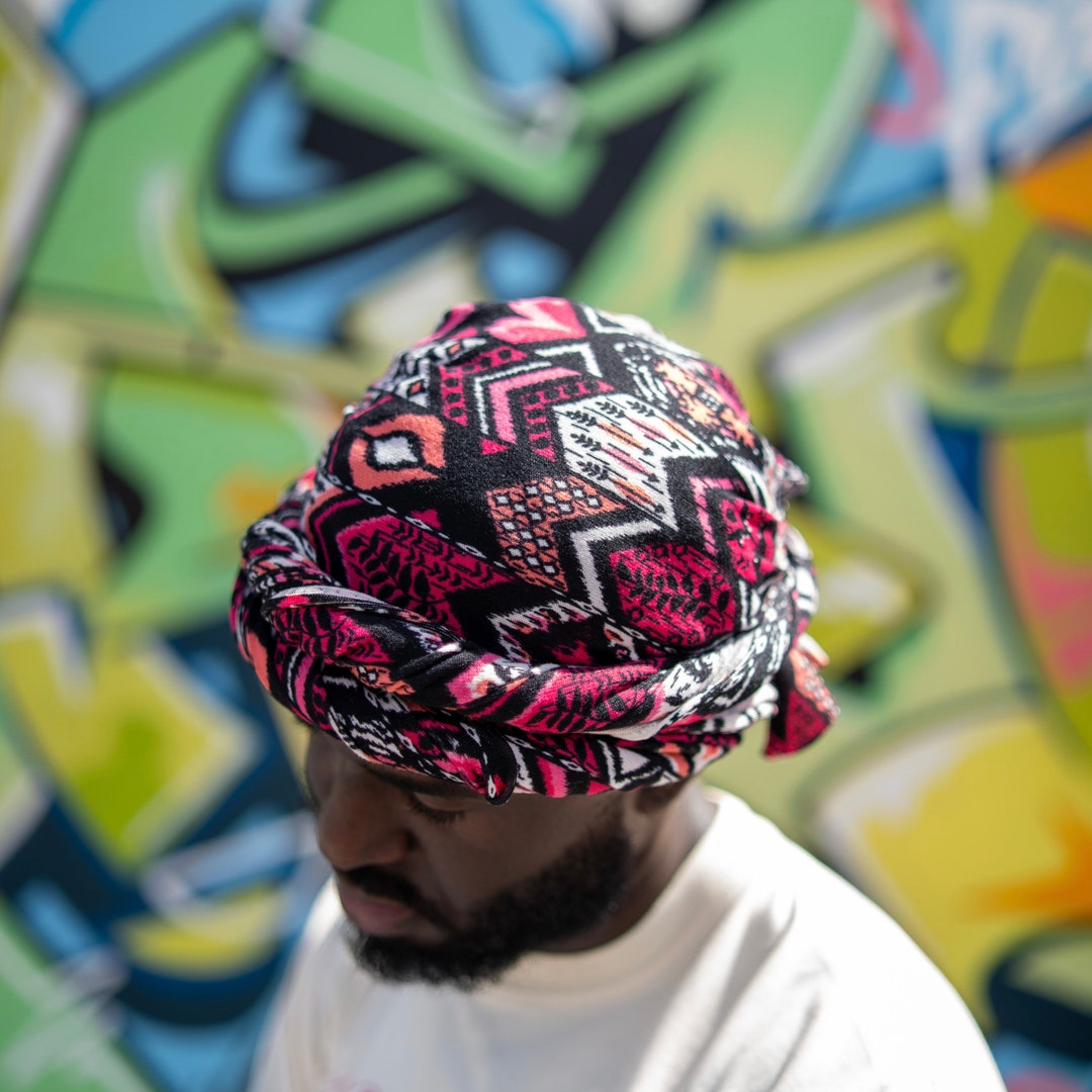 Pink Tribal Print Male Turban - Etsy